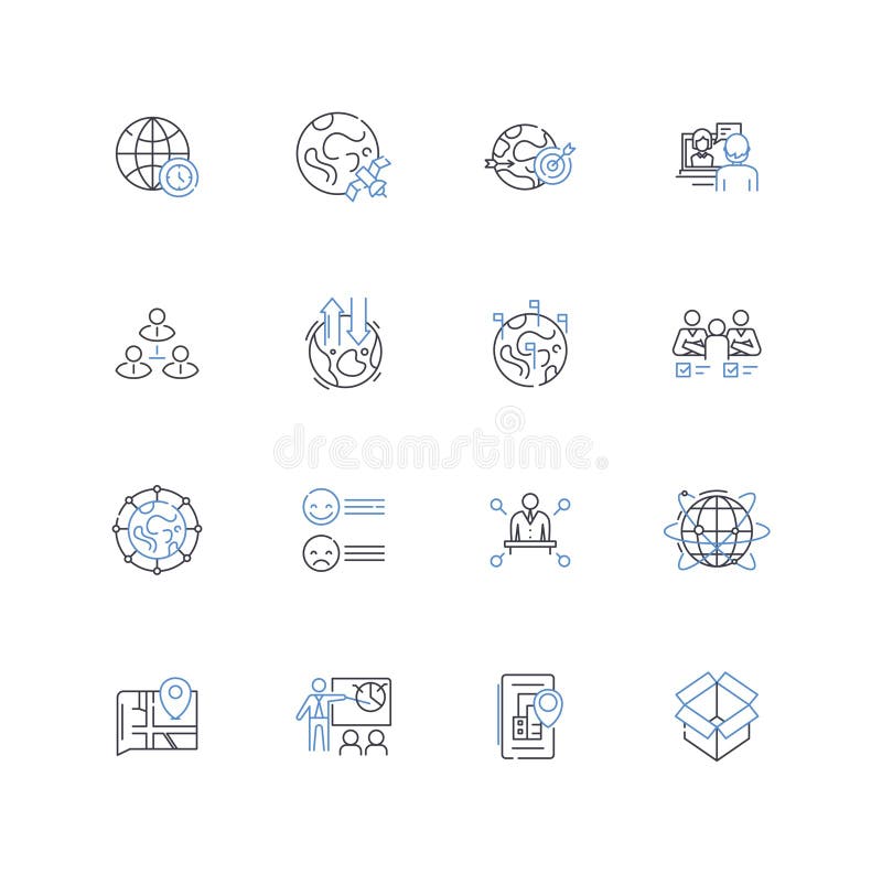 Partitioning Line Icons Collection. Dividing, Subdivision, Segmentation ...