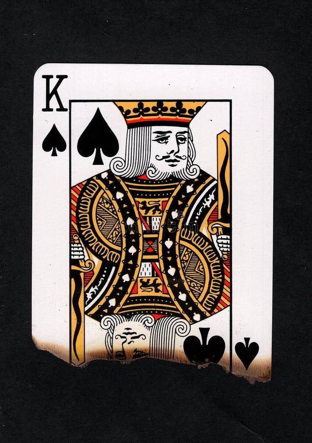 A Partly Burnt Playing Card. Stock Image - Image of eight, lose: 367795521