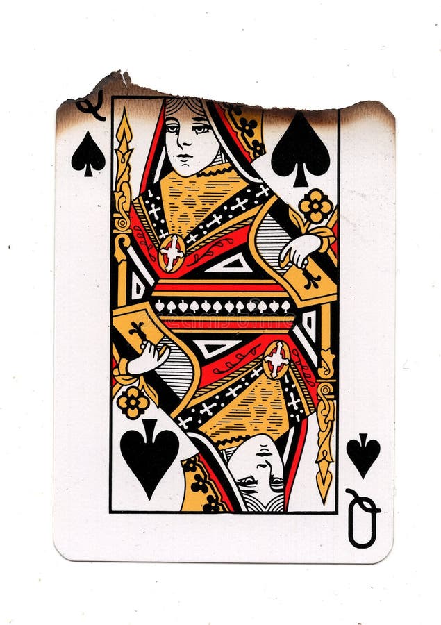 A Partly Burnt Playing Card. Stock Photo - Image of heat, gamble: 367795524
