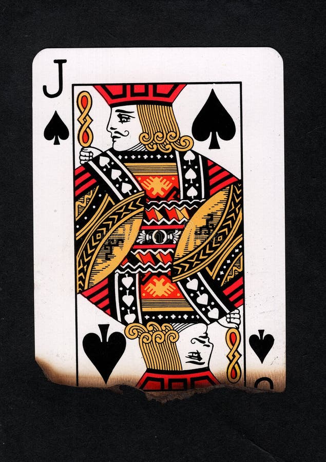 A Partly Burnt Playing Card. Stock Image - Image of seven, vegas: 367795535
