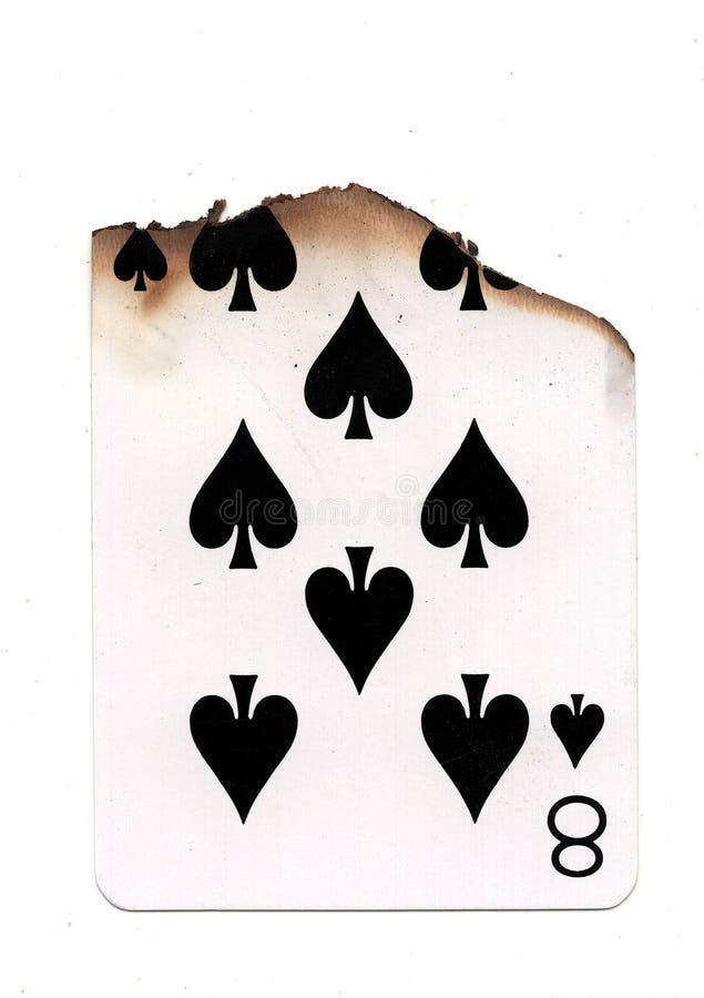 A Partly Burnt Playing Card. Stock Image - Image of jack, seven: 367795551