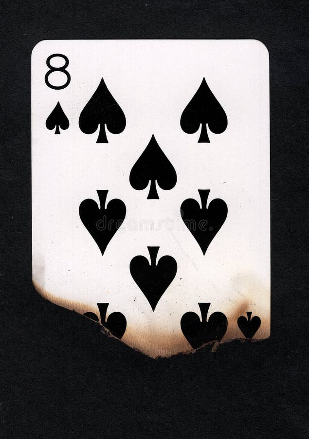 A Partly Burnt Playing Card. Stock Photo - Image of damaged, graphic ...