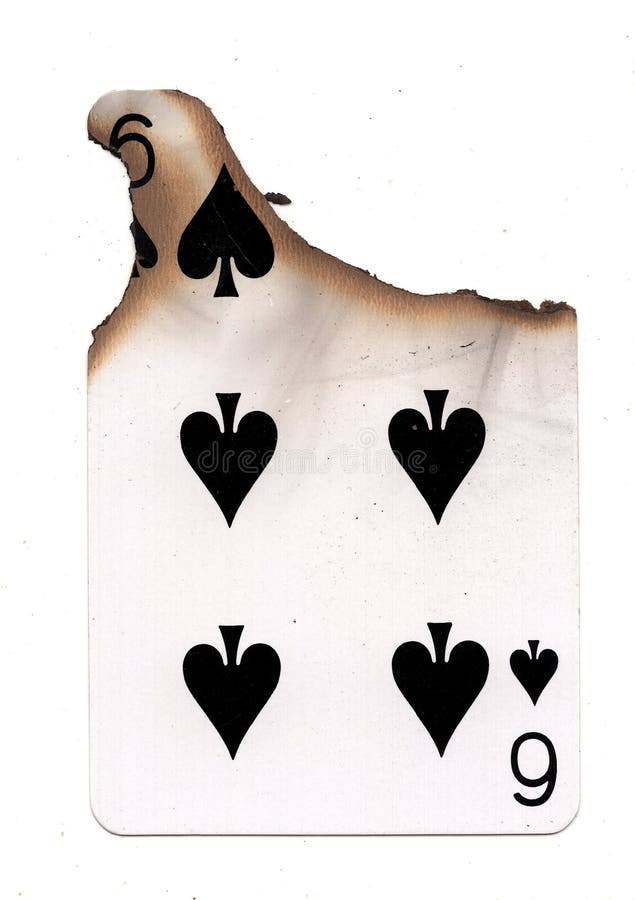 A Partly Burnt Playing Card. Stock Image - Image of heat, queen: 367795559