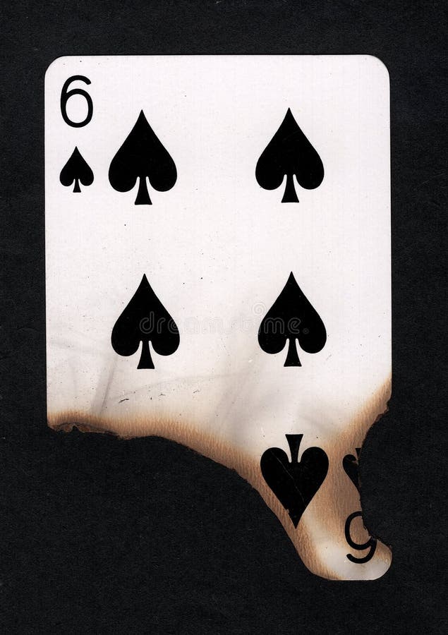 A Partly Burnt Playing Card. Stock Photo - Image of business, lose ...