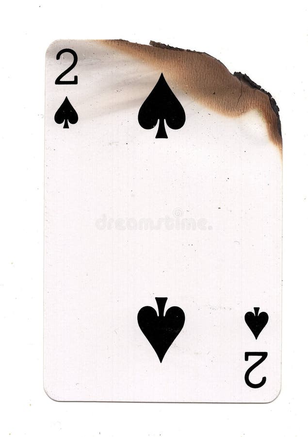 A Partly Burnt Playing Card. Stock Photo - Image of burning, suit ...
