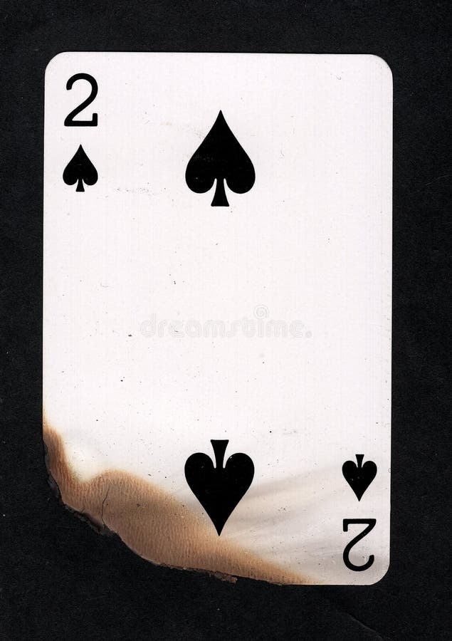 A Partly Burnt Playing Card. Stock Image - Image of black, casino ...
