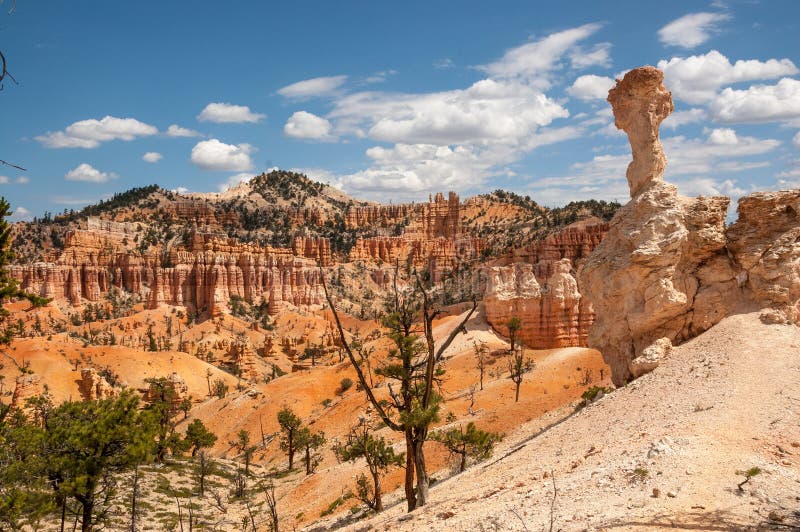 Partly Cloudy Sky Throws Shade and Sunlight, Bryce Canyon, Utah Stock ...