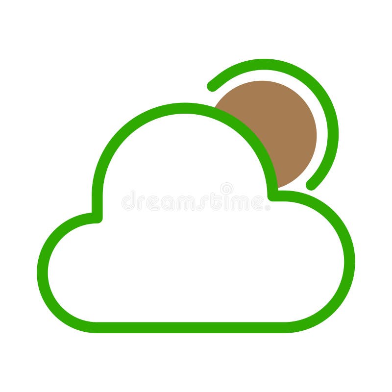 Partly Cloudy Weather Icon. Simple Weather Forecast Symbol Stock Vector ...