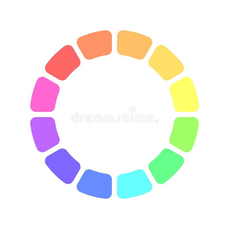 Partly Transparent Rainbow Spectrum Color Blocks Arranged in the Ring ...