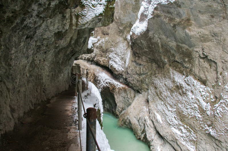 Partnach Gorge in Winter Time. Garmisch-Partenkirchen. Germany. Stock ...