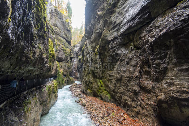 Partnachklamm Gorge stock image. Image of attraction - 365727073