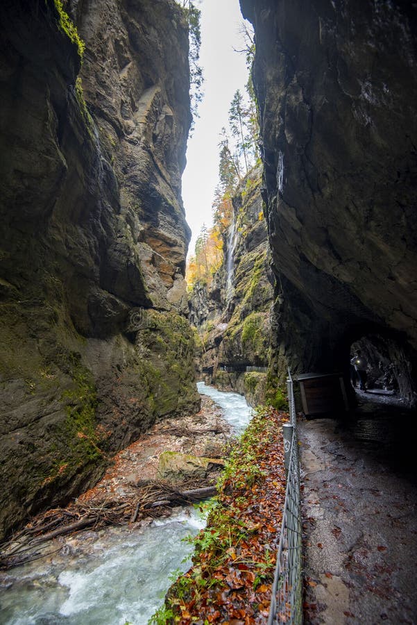 Partnachklamm Gorge stock image. Image of historic, climate - 365727099