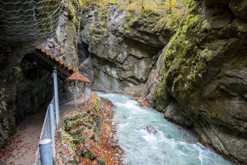 Partnachklamm Gorge stock image. Image of glacier, environment - 367197477