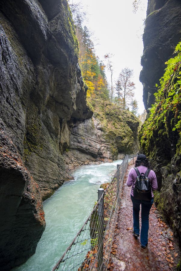 Partnachklamm Gorge editorial stock photo. Image of tourism - 367197528