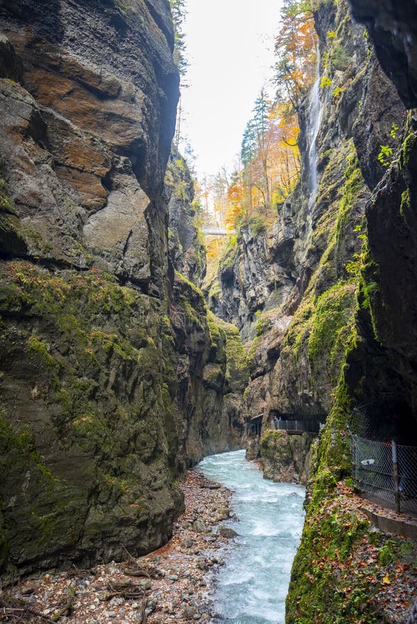 Partnachklamm Gorge stock photo. Image of cliff, climate - 390529450