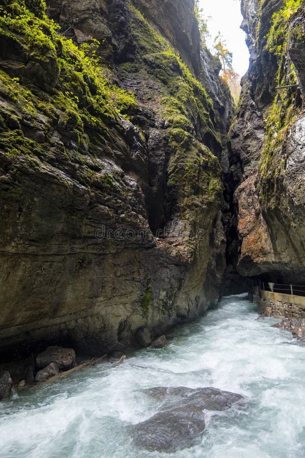 Partnachklamm Gorge stock image. Image of alps, glacier - 391684467