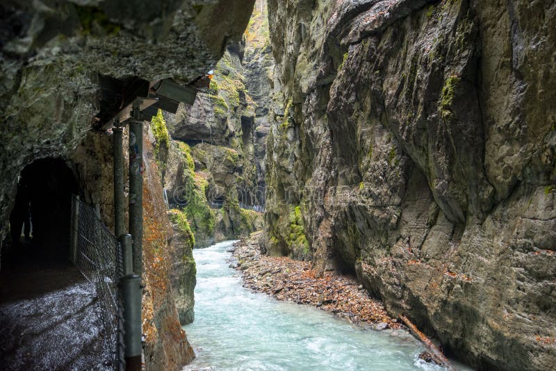 Partnachklamm Gorge stock photo. Image of river, nature - 351463420