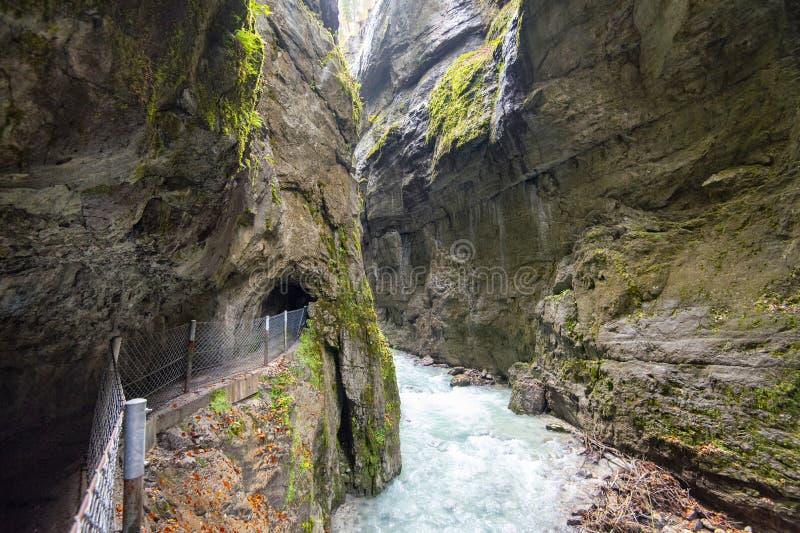 Partnachklamm Gorge stock image. Image of mountains - 365727093