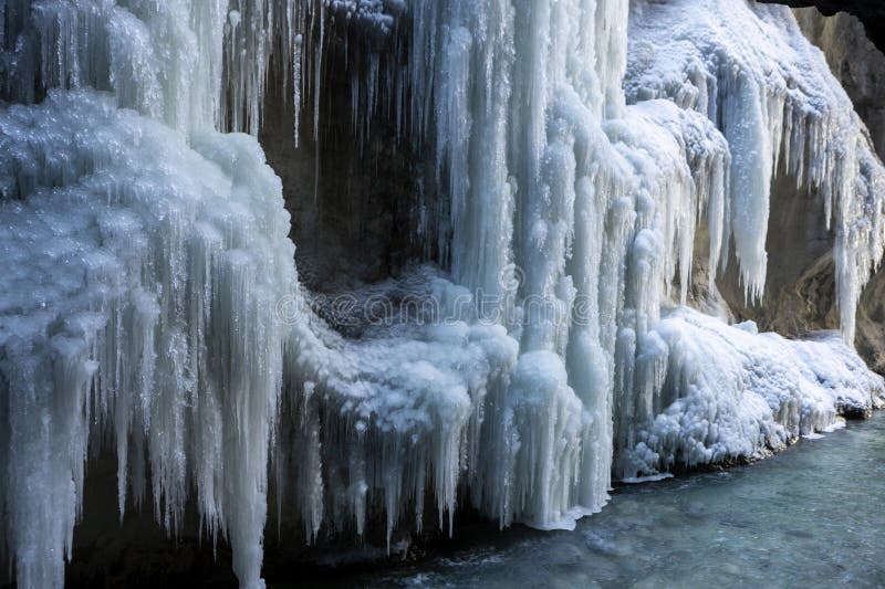 Partnachklamm or Partnach Gorge in Wintertime Stock Image - Image of ...