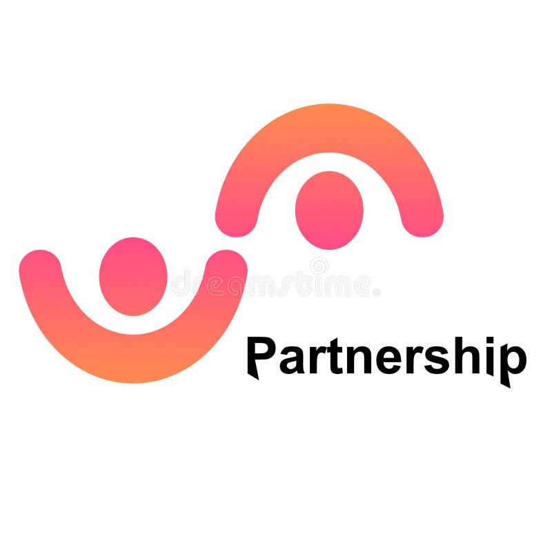 Partner Collaboration Logo Design, Together Vector Illustration Stock ...