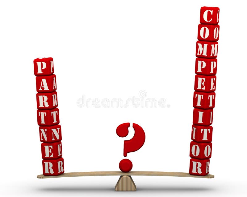 Partner or competitor stock illustration. Illustration of partner ...