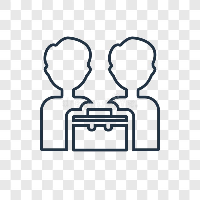 Partner Concept Vector Linear Icon Isolated on Transparent Background ...