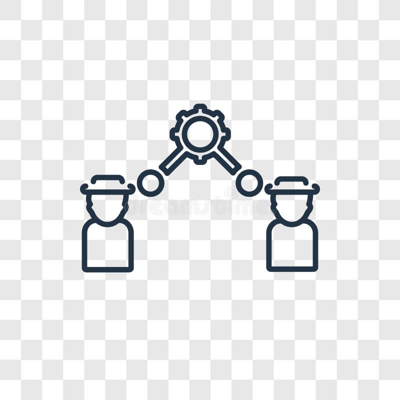 Partner Concept Vector Linear Icon Isolated on Transparent Background ...