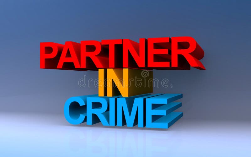 Partner in crime on blue stock illustration. Illustration of sidekick ...