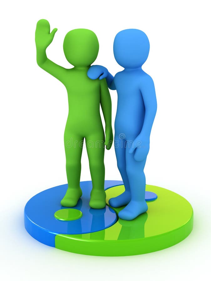 Partner der Leute 3d stock abbildung. Illustration von vermittlungen ...