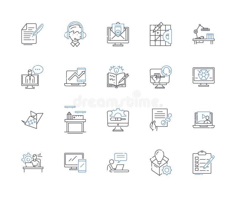 Partner Engagement Line Icons Collection. Commitment, Collaboration, Involvement, Trust ...