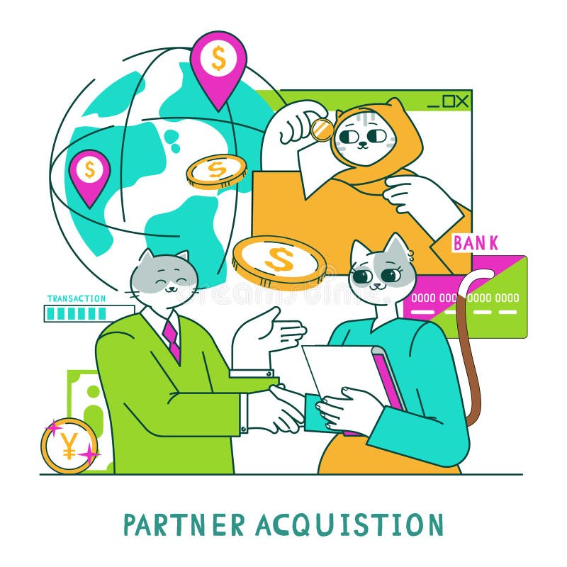 Partner. Flat Vector Illustration Stock Vector - Illustration of ...