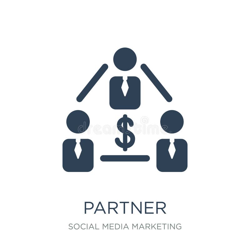 Partner Icon in Trendy Design Style. Partner Icon Isolated on White ...