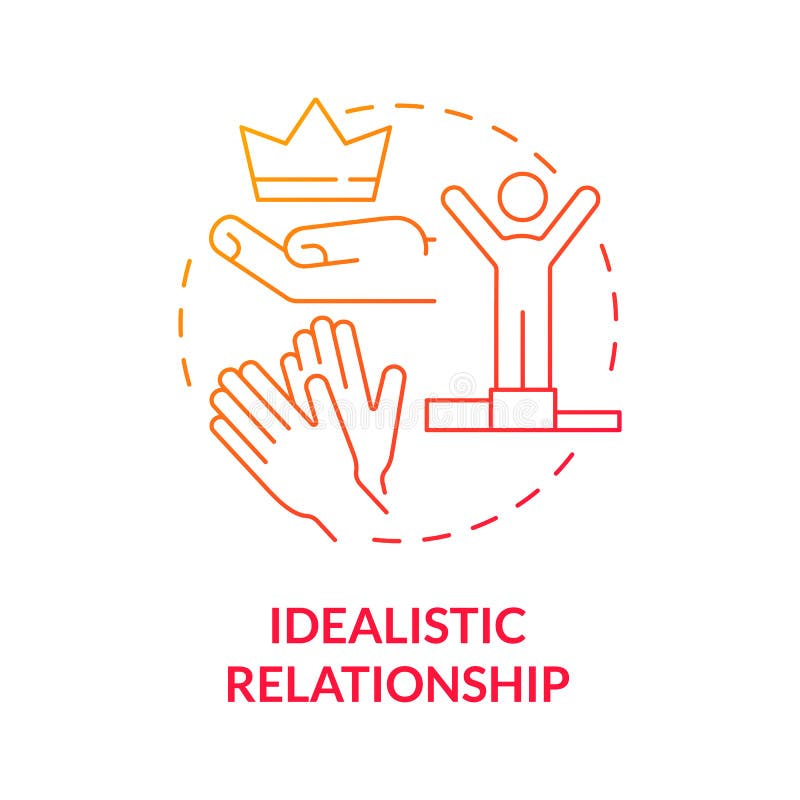 Partner Idealizing Concept Icon Stock Vector - Illustration of high ...