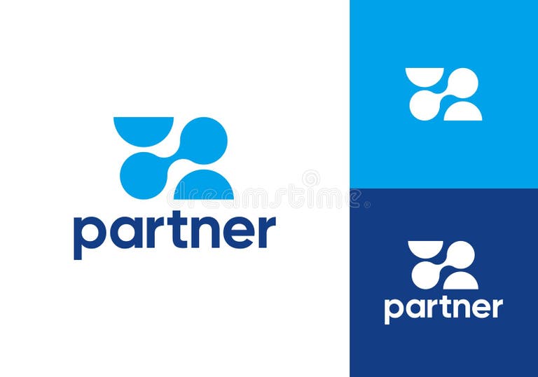 Partner Job Logo Design. Simple Creative Work People Icon Vector Stock ...