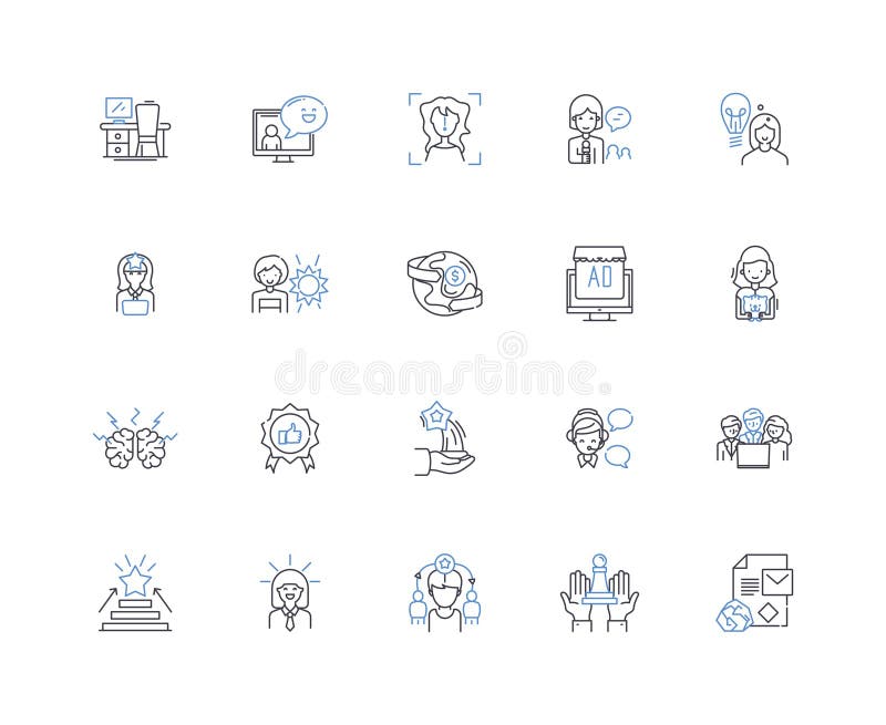 Partner Line Icons Collection. Trust, Loyalty, Commitment ...