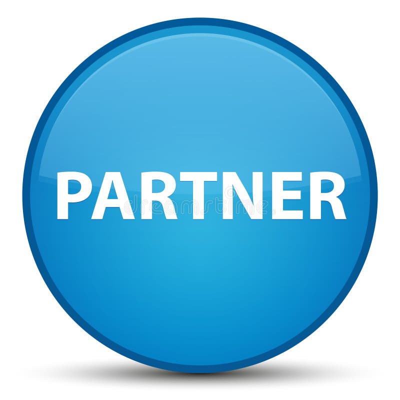 Partner Special Cyan Blue Round Button Stock Illustration ...
