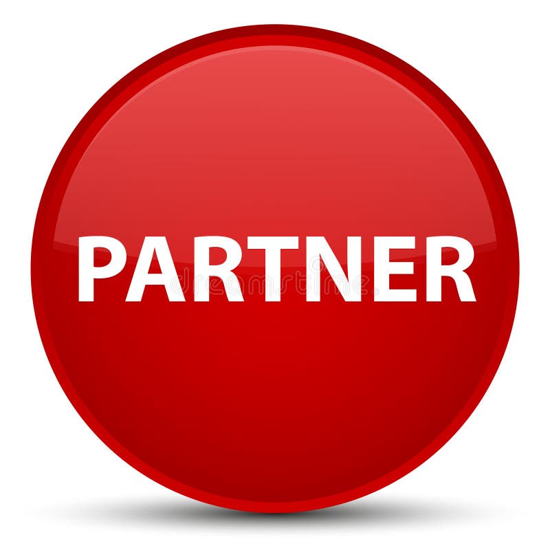 Partner Special Red Round Button Stock Illustration - Illustration of ...