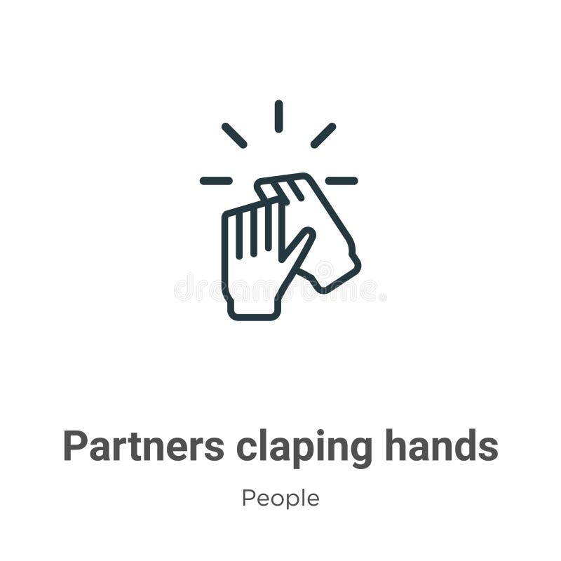 Partners Claping Hands Icon in Different Style Vector Illustration. Two ...
