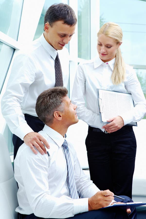 Partners communicating stock photo. Image of businessperson - 15633058