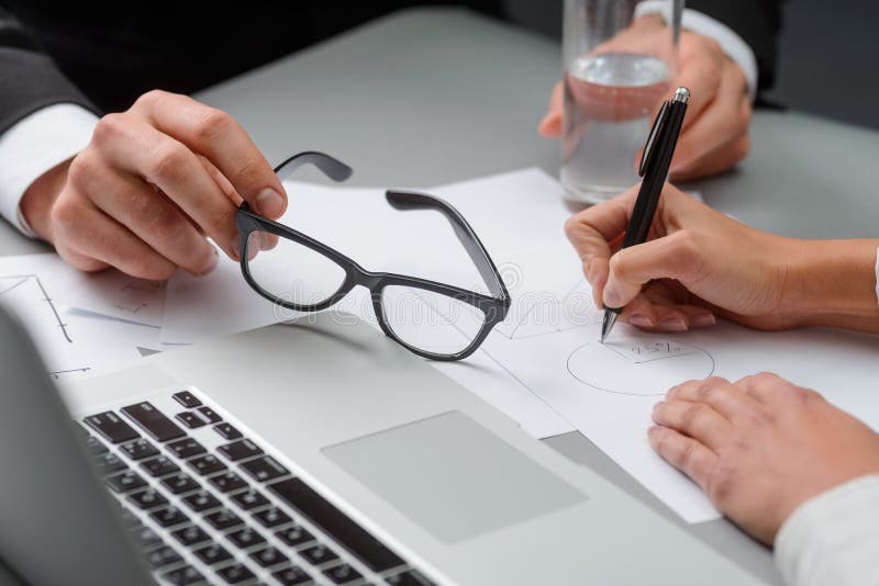 Partners are Developing a Strategy Stock Image - Image of discuss ...