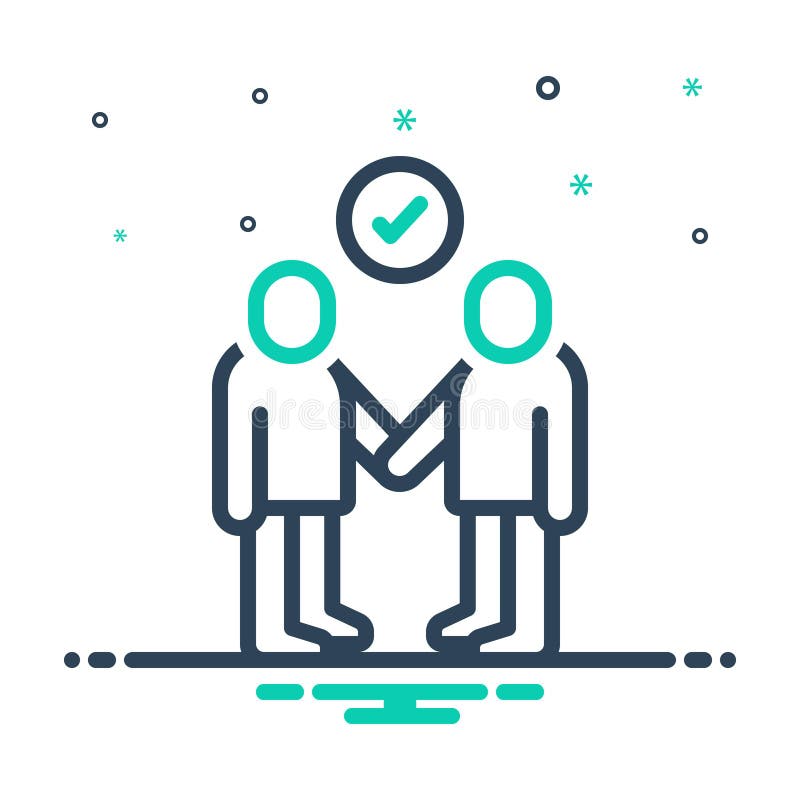 Mix Icon for Partners, Fellow and Partnership Stock Vector ...