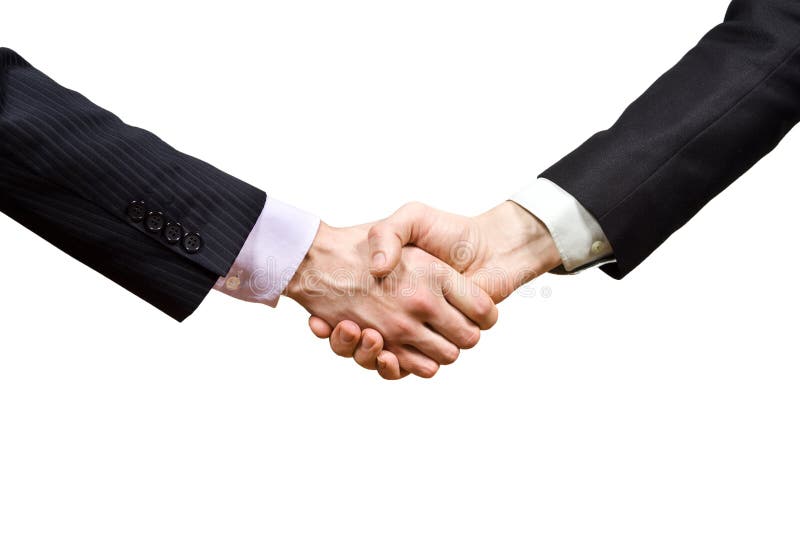 Partners Shaking Hands Isolated Stock Image - Image of agreement ...