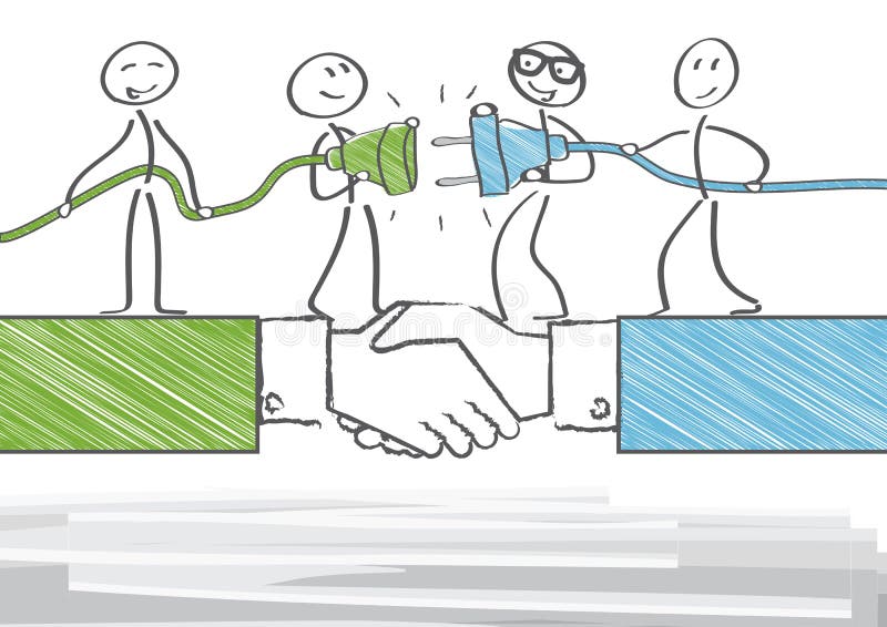 Partnerschaft Und Zusammenarbeit Stock Abbildung - Illustration von ...