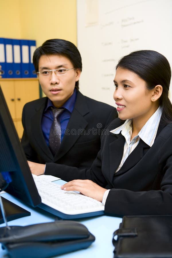 Serious discussion stock image. Image of explain, partner - 5610207