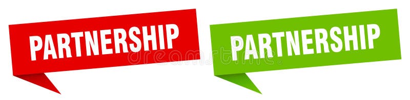 Partnership Banner Template. Partnership Ribbon Label Stock Vector ...