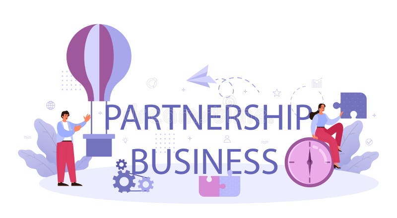 Partnership Business Teamwork Typographic Header. Idea of Business ...