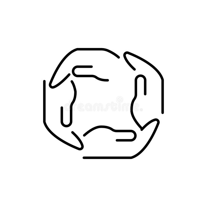 Partnership Color Line Icon. Corporate Work Stock Vector - Illustration ...