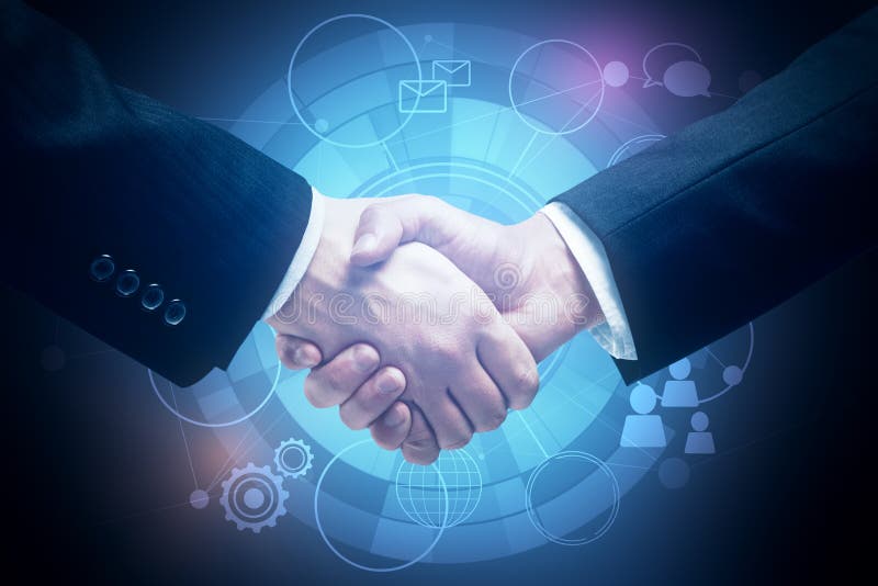Abstract Business Handshake. Concept of Partnership and Teamwork ... Abstract Business Handshake. Concept of Partnership and Teamwork ...