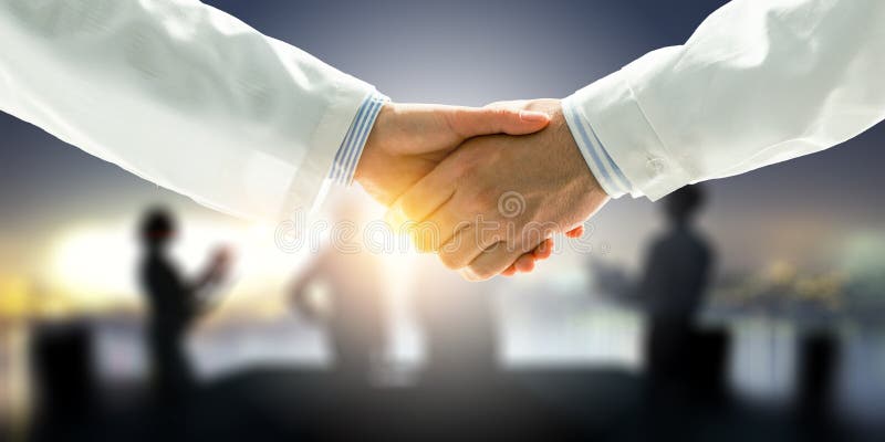 Partnership Concept. Image of Handshake . Mixed Media Stock Photo ...