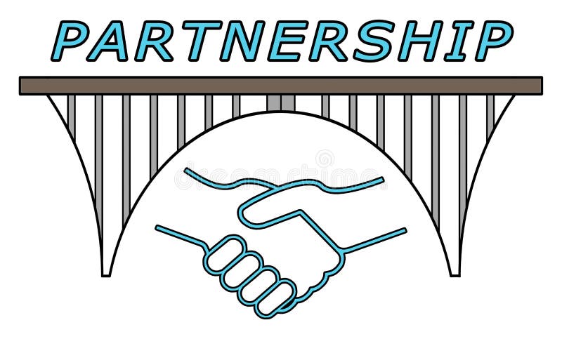Partnership Concept on White Background Stock Illustration ...